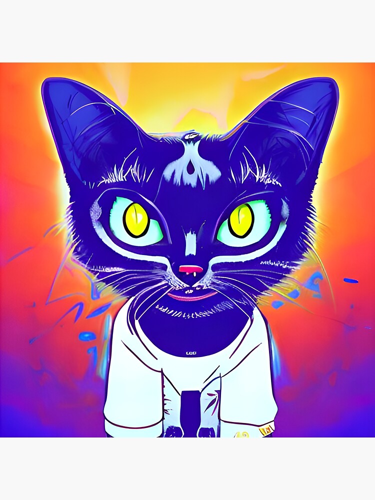 "90s Cat" Sticker for Sale by Drewz87 | Redbubble