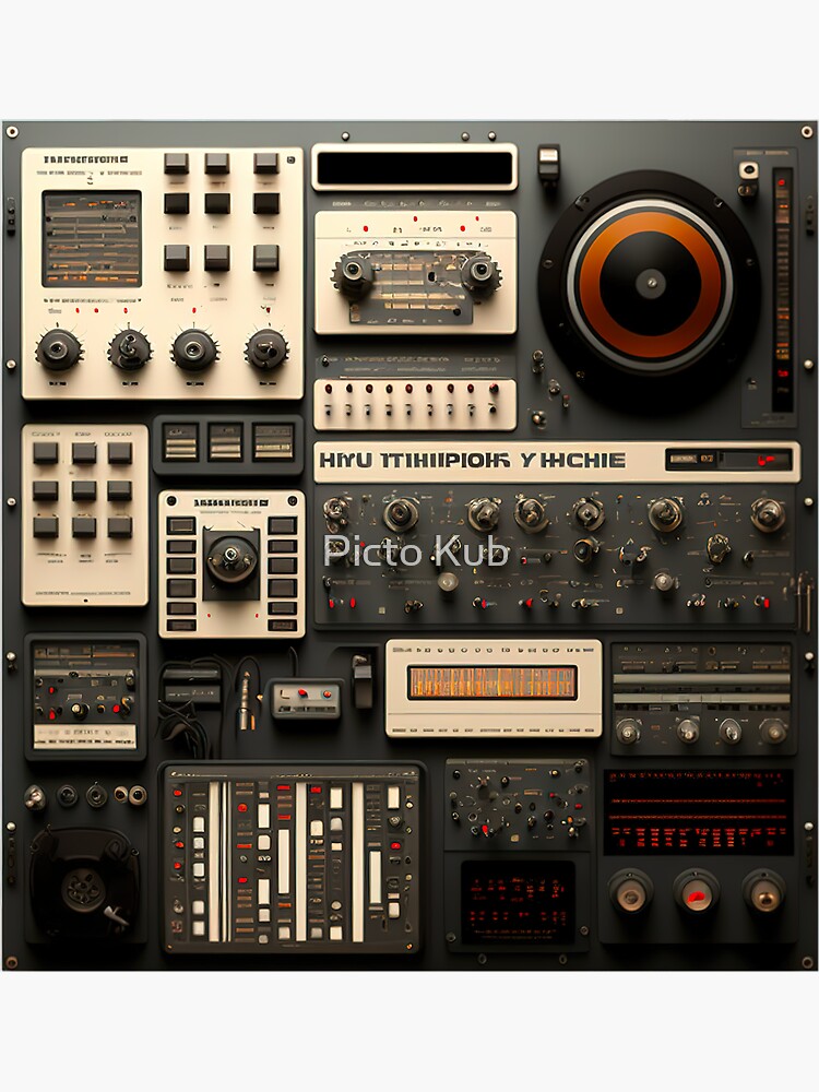 "Strange sound machine" Sticker for Sale by Imagier | Redbubble