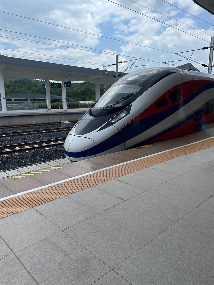 "High speed train In Station" Sticker for Sale by Phlaithong | Redbubble