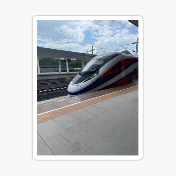 "High speed train In Station" Sticker for Sale by Phlaithong | Redbubble