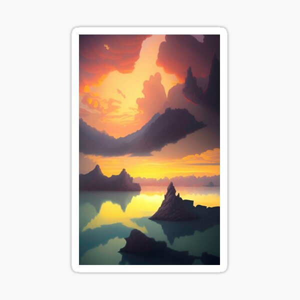 "Beautiful Sky" Sticker for Sale by OfficiallyMorty | Redbubble