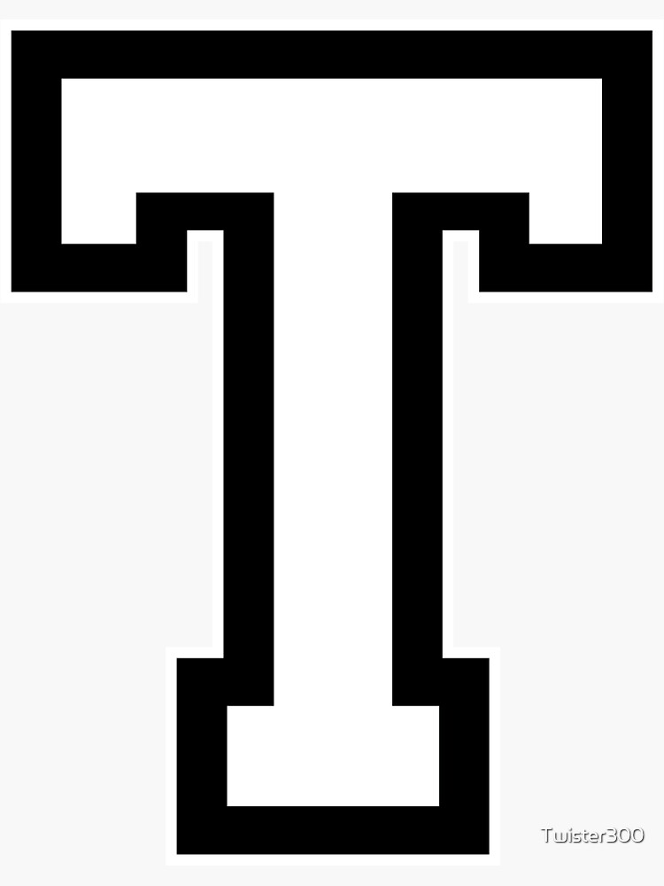 "T" Sticker for Sale by Twister300 | Redbubble