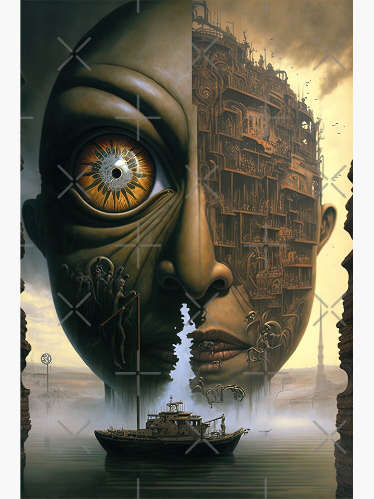 "Grotesque face" Sticker for Sale by OneOrb | Redbubble