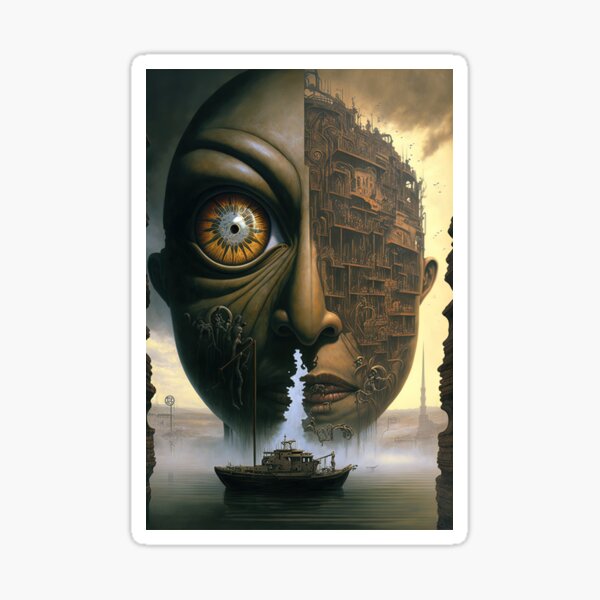 "Grotesque face" Sticker for Sale by OneOrb | Redbubble