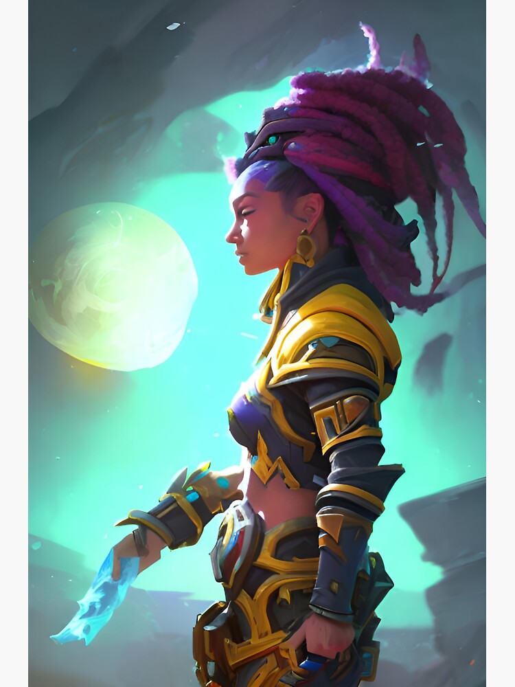 "A female assassin with purple hair sticker" Sticker for Sale by ...