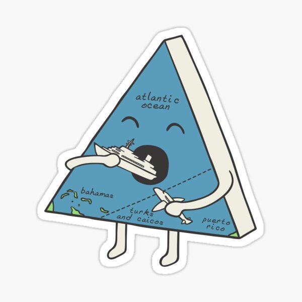 "Bermuda Triangle" Sticker for Sale by doodl-do | Redbubble
