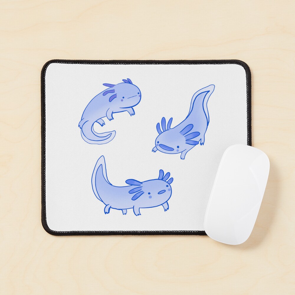 "Cute blue axolotls drawing" Art Board Print for Sale by Mayarart ...