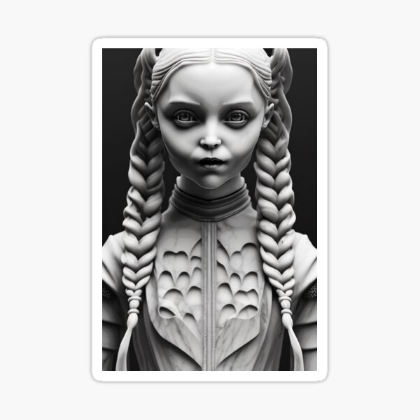 "Wednesday addams statue" Sticker for Sale by josephellard | Redbubble