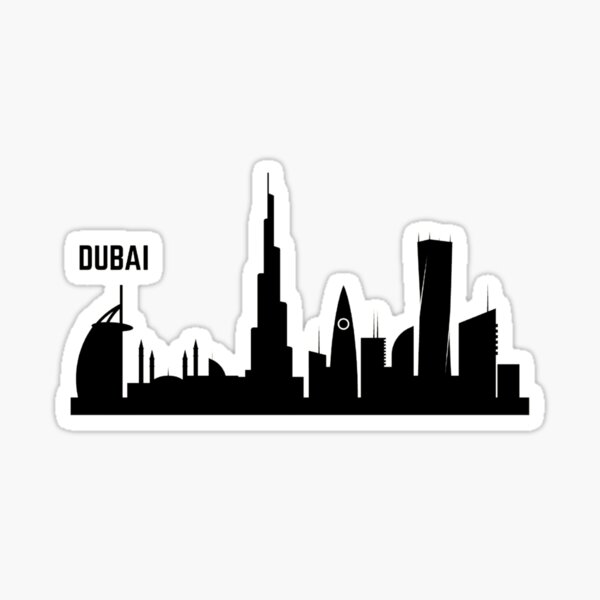 "Dubai skyline" Sticker for Sale by Whatstick | Redbubble