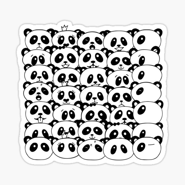 "pandas" Sticker for Sale by Animster | Redbubble