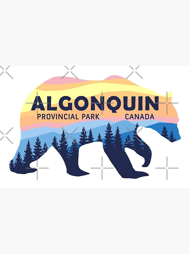 "Algonquin Provincial Park Sunset Bear Logo" Poster for Sale by ...