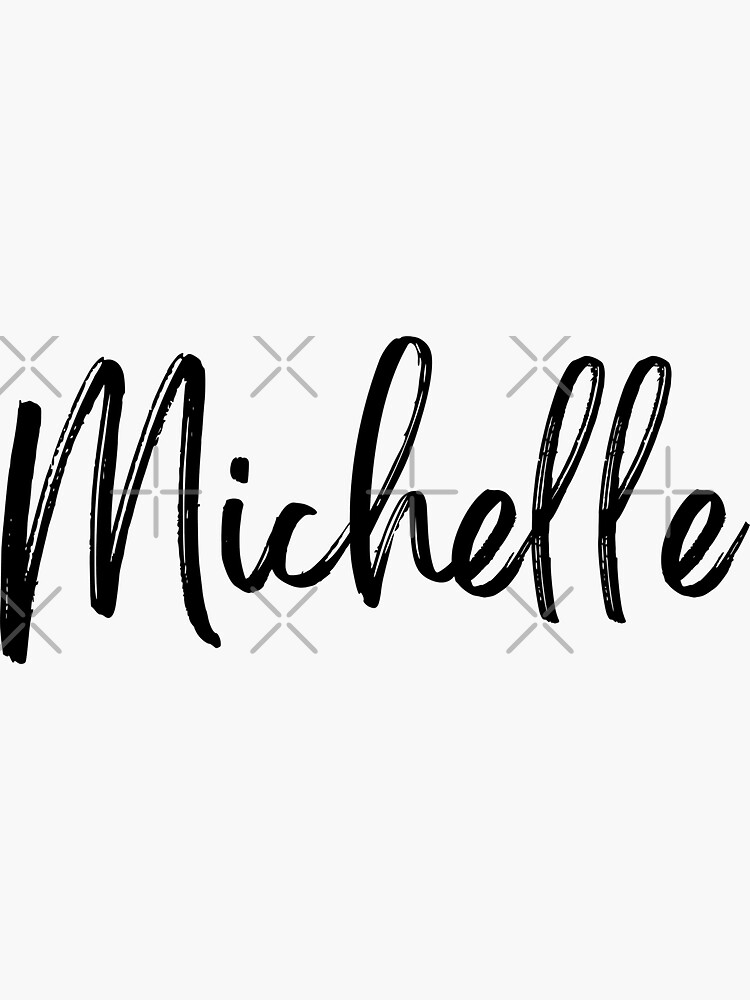 "Michelle name" Sticker for Sale by silverwmiracle | Redbubble