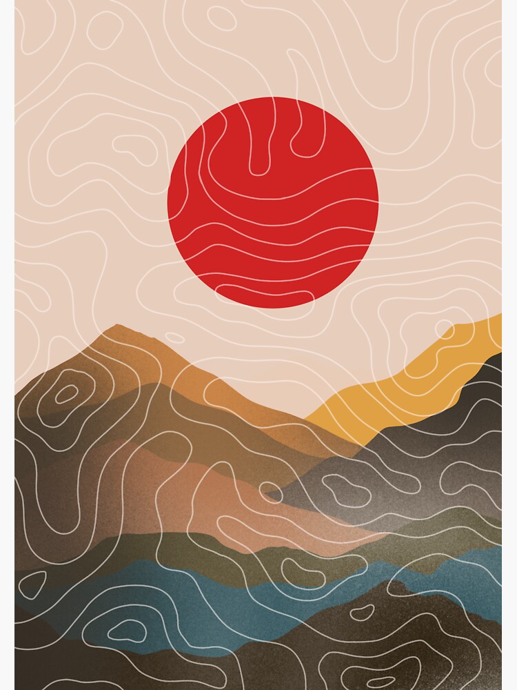 "Mountains landscape topographic map" Sticker for Sale by Straydog525 ...