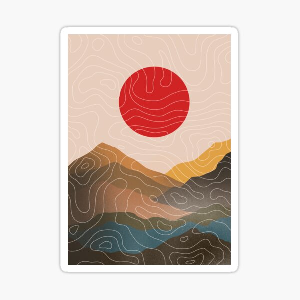 "Mountains landscape topographic map" Sticker for Sale by Straydog525 ...