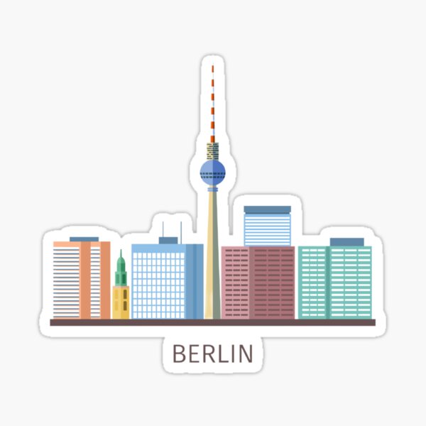 "Skyline of Berlin" Sticker for Sale by Whatstick | Redbubble