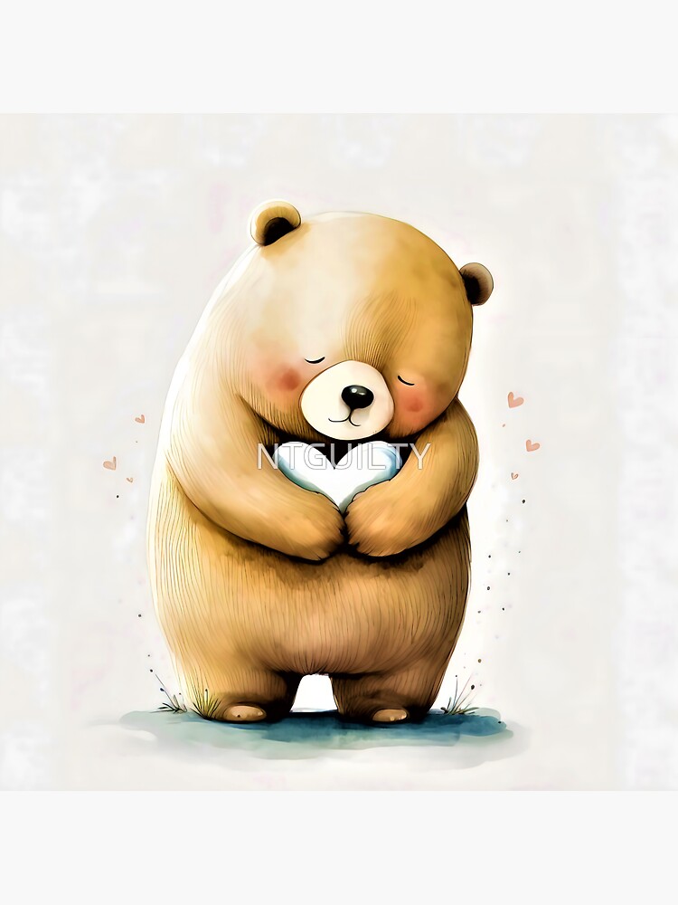 "Sad Bear" Sticker for Sale by NTGUILTY | Redbubble
