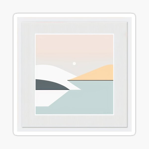 "Pastel Abstract Landscape No. 1" Sticker for Sale by DistortedMonkey ...