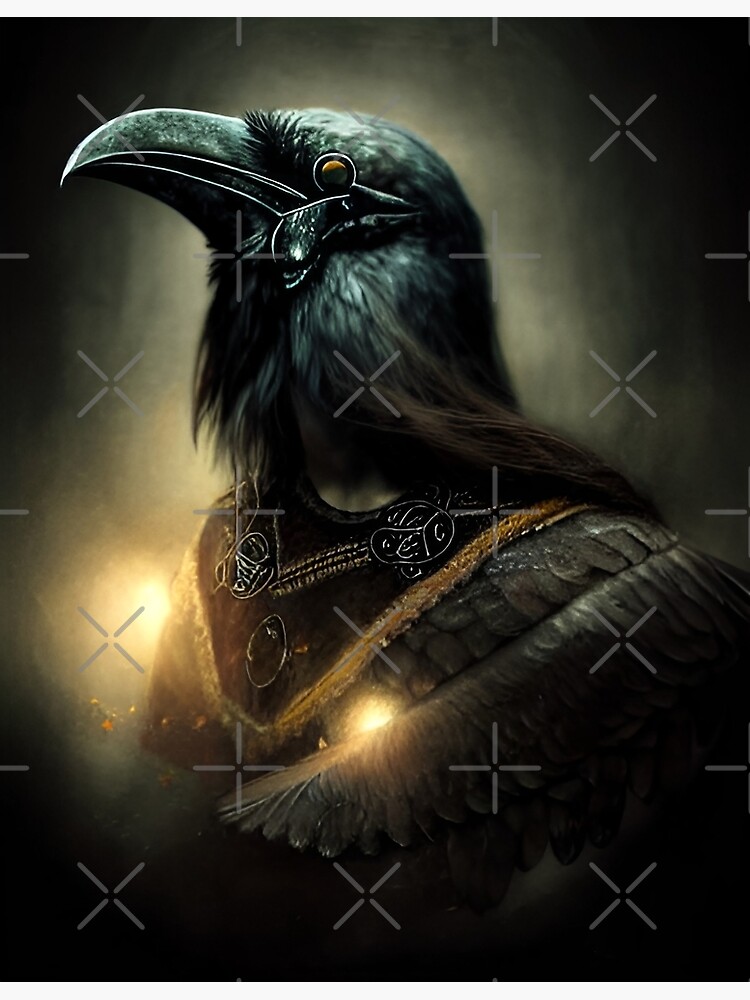 "Raven of Odin. Scandinavian Raven Viking. Viking raven." Poster for ...