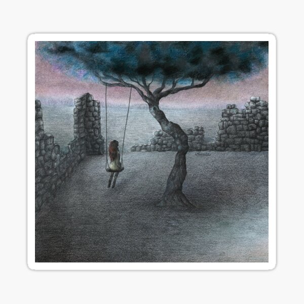 "Blue of horizon" Sticker for Sale by DustlandStories | Redbubble