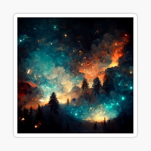 "Forest surrounded by mystical fog" Sticker for Sale by BNZ3 | Redbubble