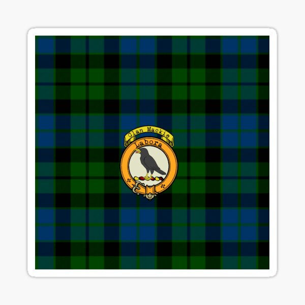 "Mackie Scottish Tartan and Crest" Sticker for Sale by ljrigby | Redbubble