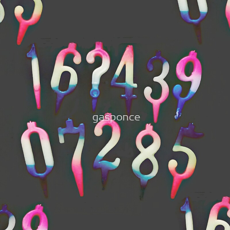 "Numbers! grey" by gasponce | Redbubble
