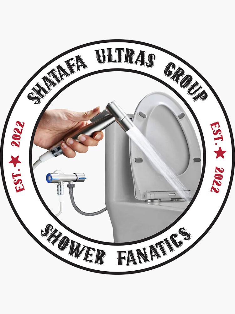 "Shatafa Ultras Group Shower Fanatics Spray Water Cleaning" Sticker for ...
