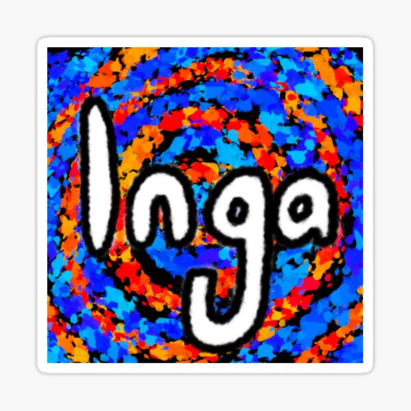 "Inga (rare name nametags)" Sticker for Sale by eveyting | Redbubble
