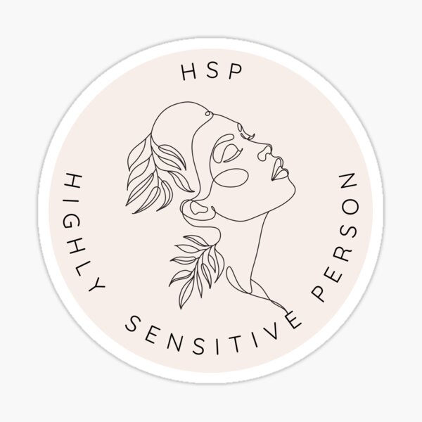 "Highly Sensitive Person - Modern Lineart" Sticker for Sale by ...