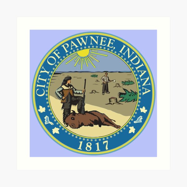 "city of pawnee, indiana" Art Print for Sale by gobbeecompany | Redbubble