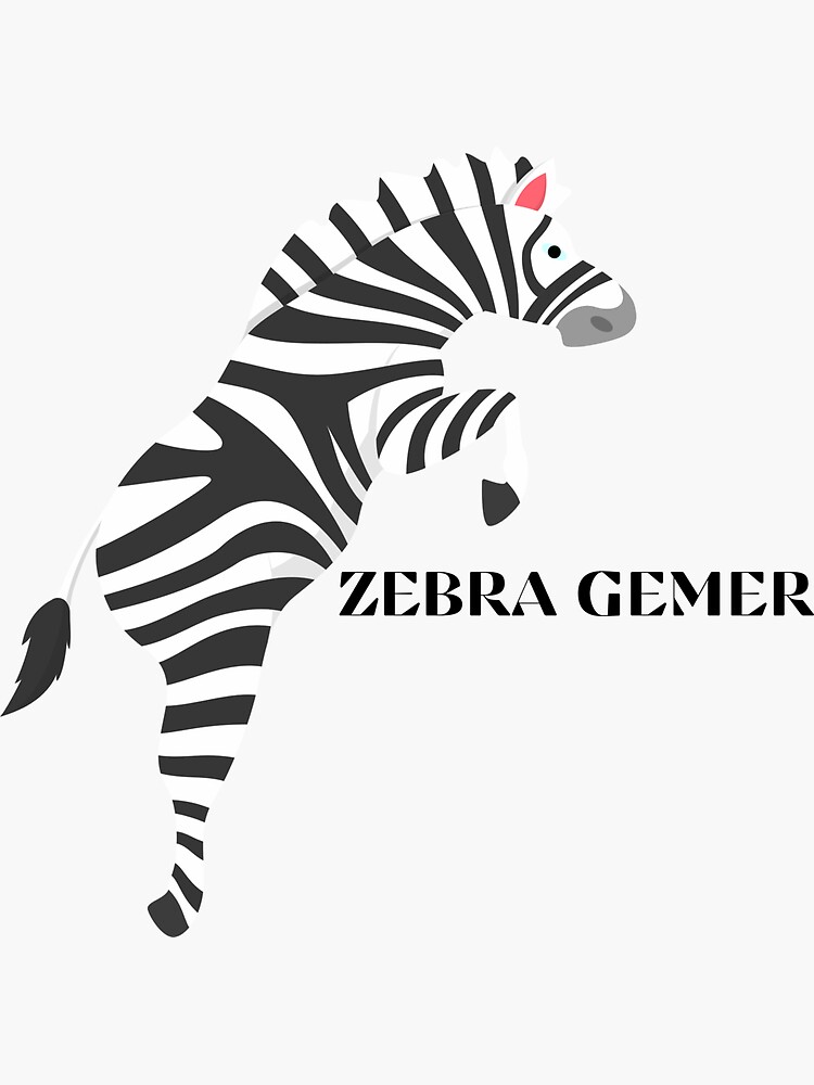 "Zebra Gamer Gaming" Sticker for Sale by Jonessmarket | Redbubble