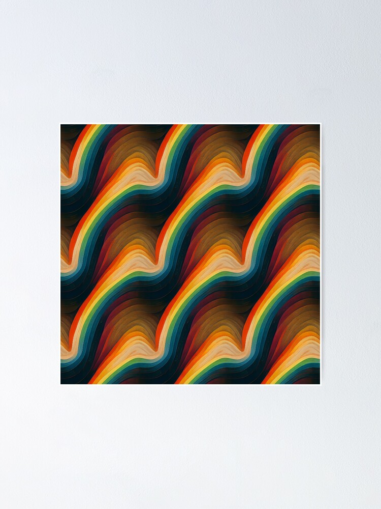 "Rainbow squiggle" Poster for Sale by DizPix | Redbubble