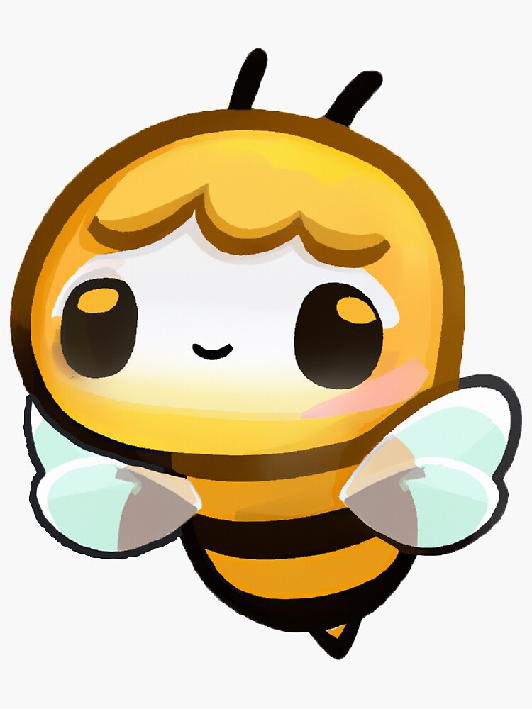 "Cute Chibi Anime Bumble Bee Illustration - Charming Adorable Bug ...