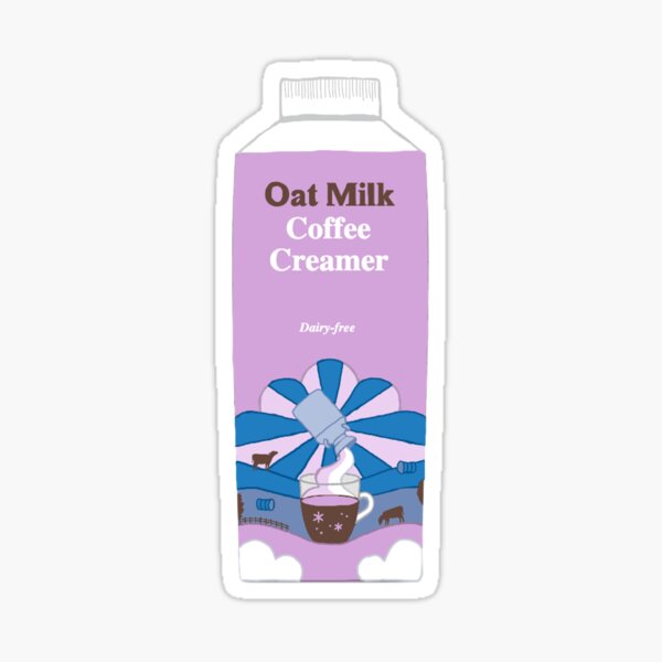 "Sweet Cream Oat Milk Coffee Creamer" Sticker for Sale by greta ...