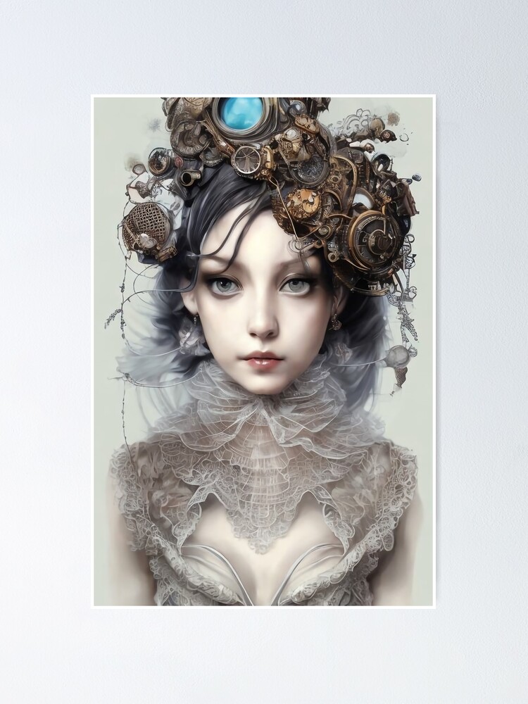 " Anouk Steampunk Girl Portrait " Poster for Sale by Kamiri | Redbubble