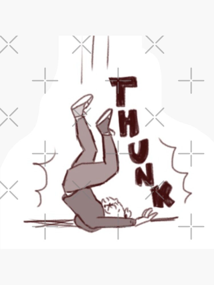 "erin lowell thunk!" Sticker for Sale by macaronisour | Redbubble