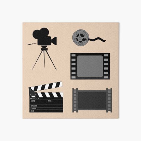 "Film production, sticker pack" Art Board Print for Sale by beskrajem ...