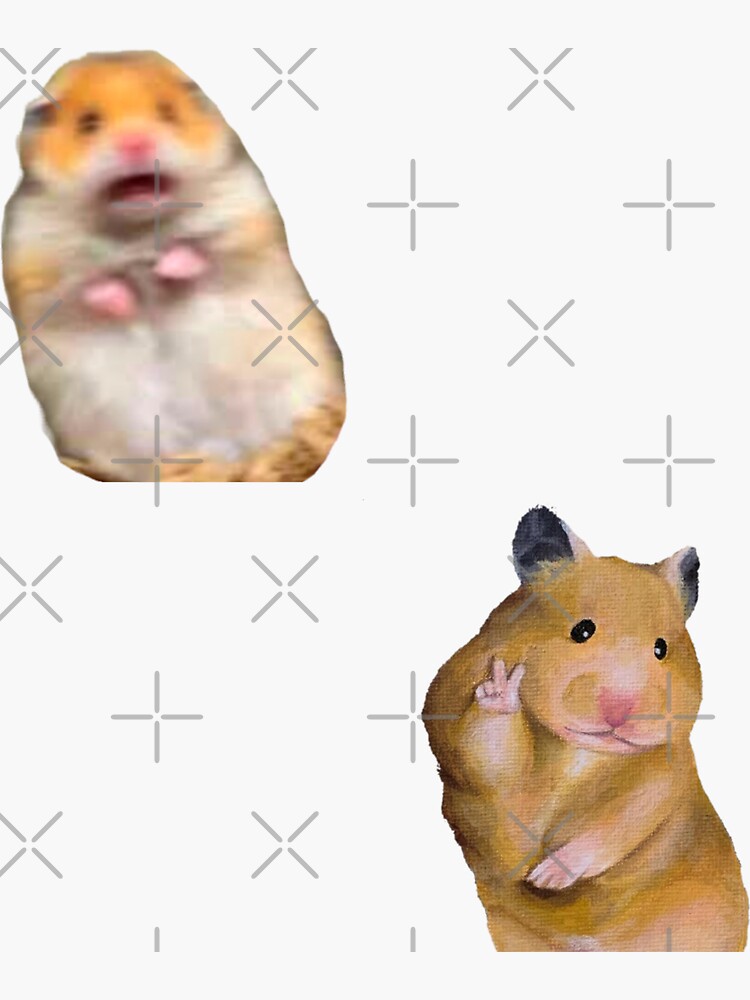 "Peace sign and screaming hamster" Sticker for Sale by redakhatib ...