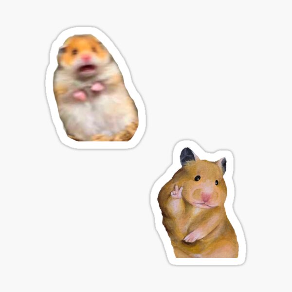 "Peace sign and screaming hamster" Sticker for Sale by redakhatib ...