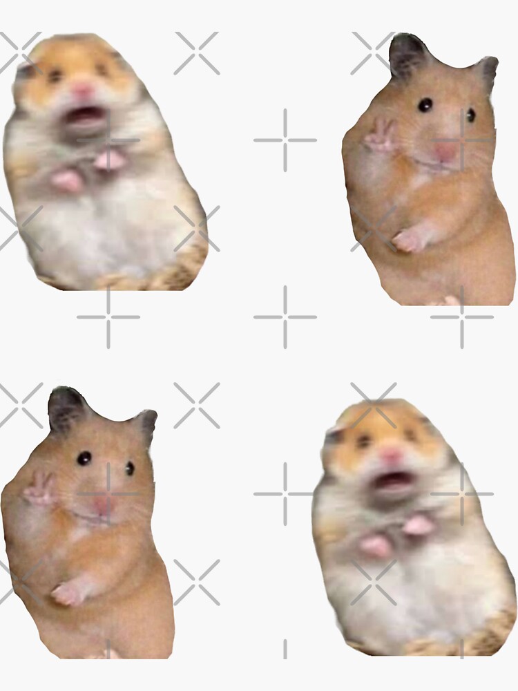 "Peace Sign and Screaming Hamster Pack" Sticker for Sale by redakhatib ...