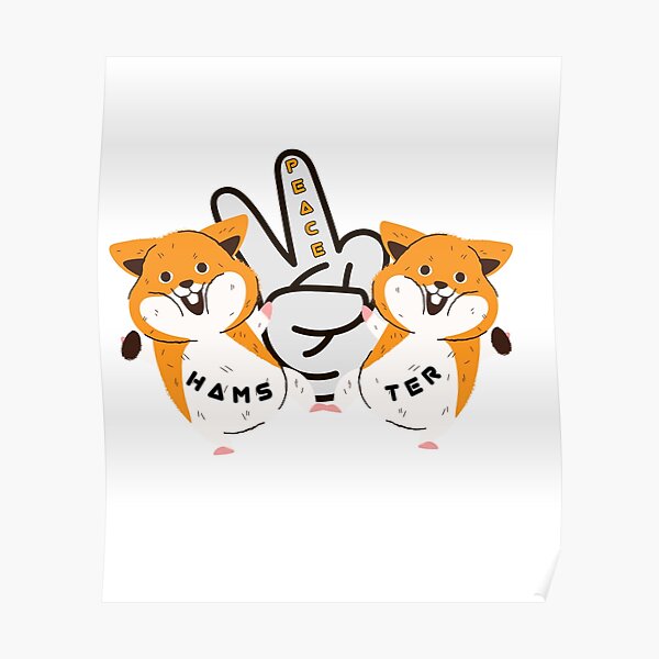 "Peace Sign and Screaming Hamster pet cool meme funny lover comedy ...