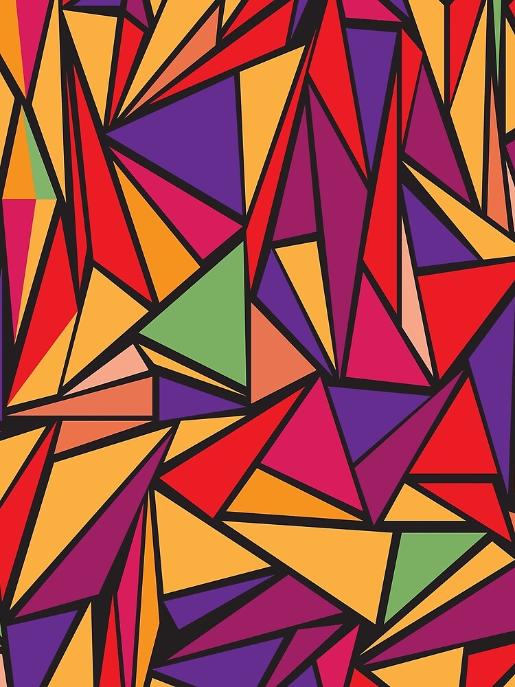 "Triangles form Graffiti art - Banksy Contemporary Colorful Street Art ...