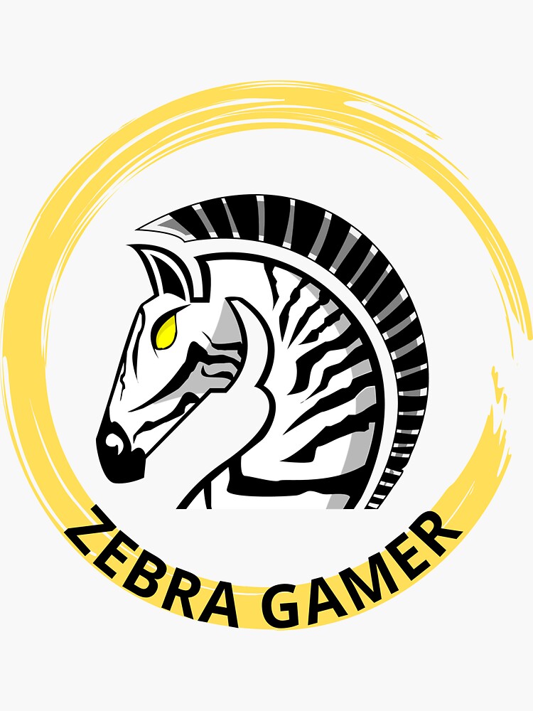 "Zebra gamer Logo gaming" Sticker for Sale by Jonessmarket | Redbubble