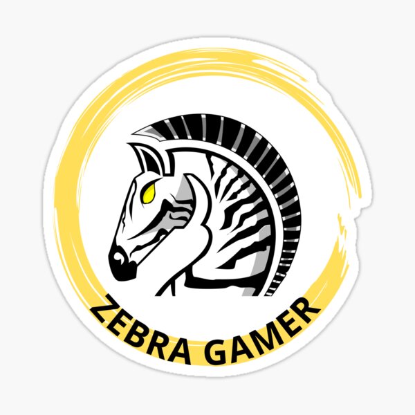 "Zebra gamer Logo gaming" Sticker for Sale by Jonessmarket | Redbubble