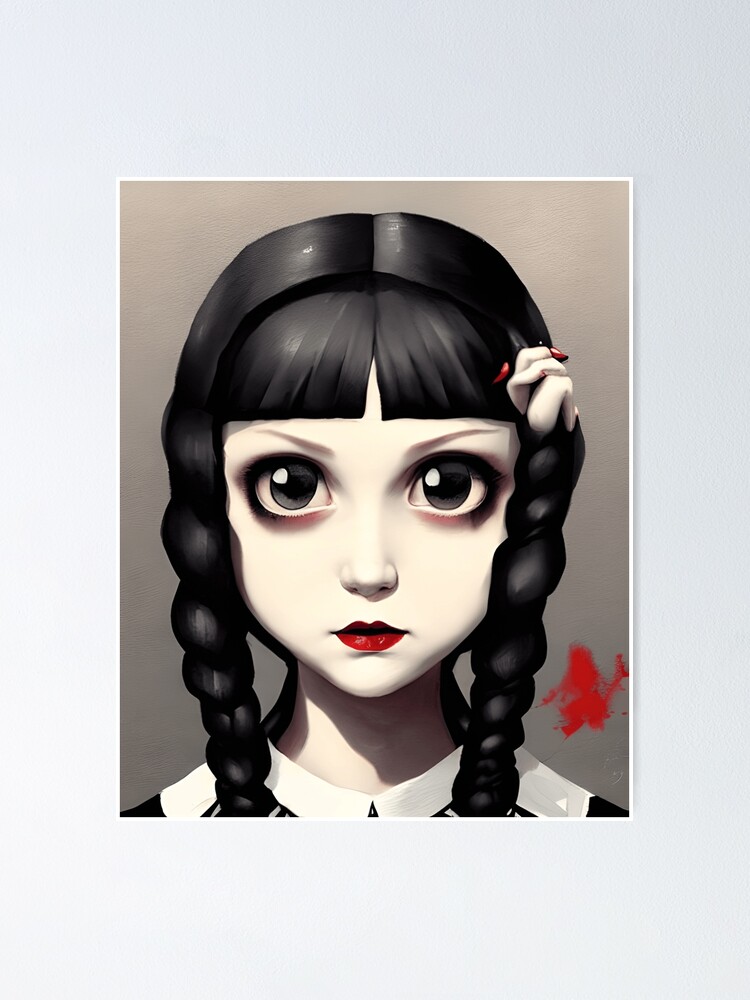 "Wednesday Addams Draw" Poster for Sale by AmazinfArt | Redbubble