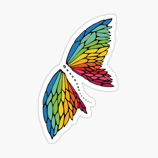"Rainbow Butterfly" Sticker for Sale by erikavand | Redbubble