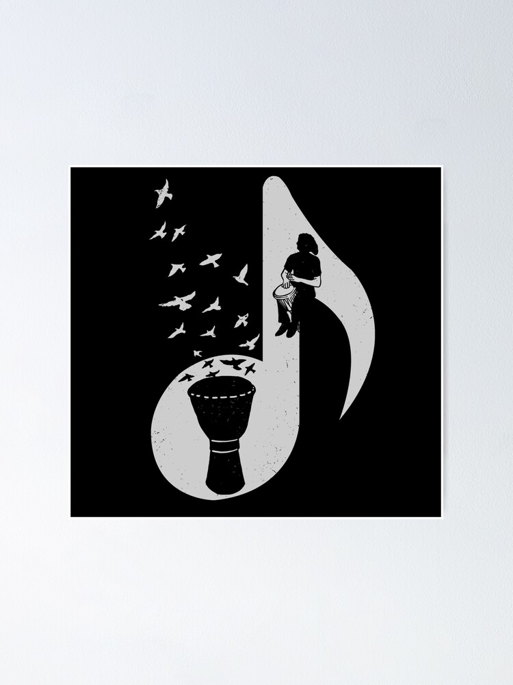 "Musical note - Djembe" Poster for Sale by barmalisiRTB | Redbubble