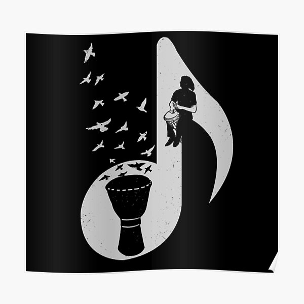 "Musical note - Djembe" Poster for Sale by barmalisiRTB | Redbubble