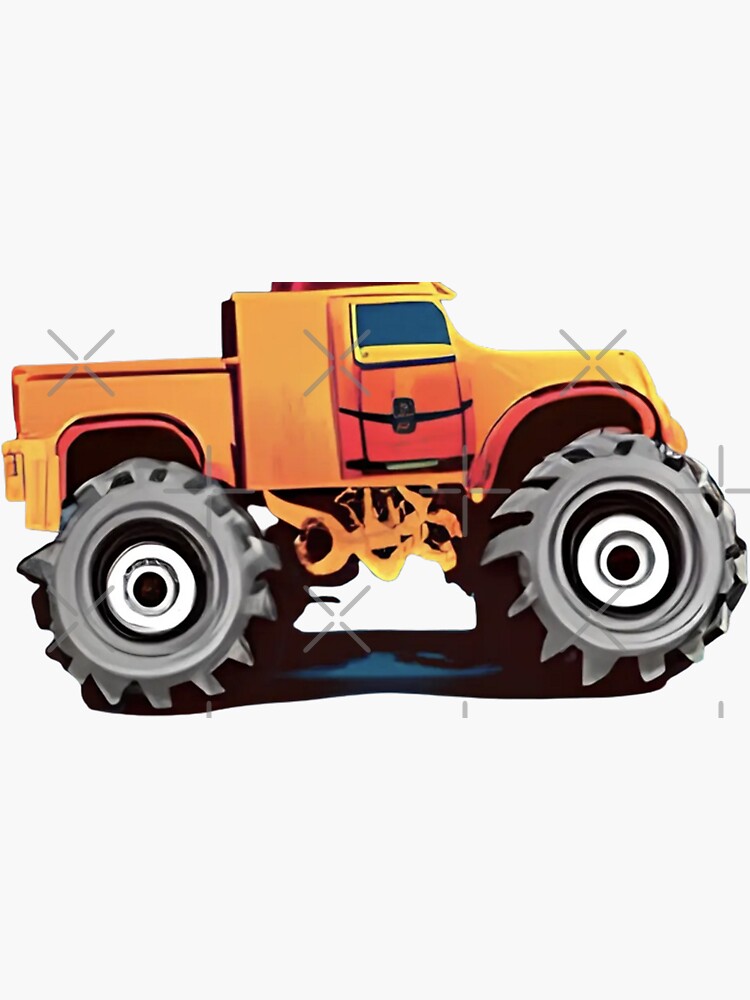 "Semi Monster truck art print" Sticker for Sale by bensclassicstuf ...