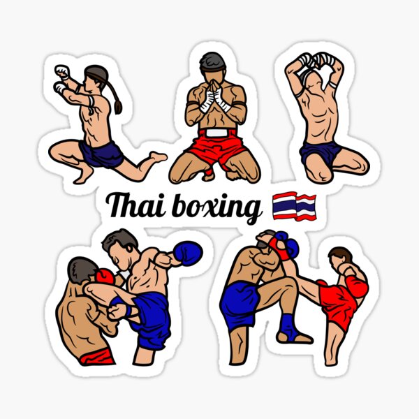 "Thai boxing Muay thai " Sticker for Sale by Arlichelman | Redbubble